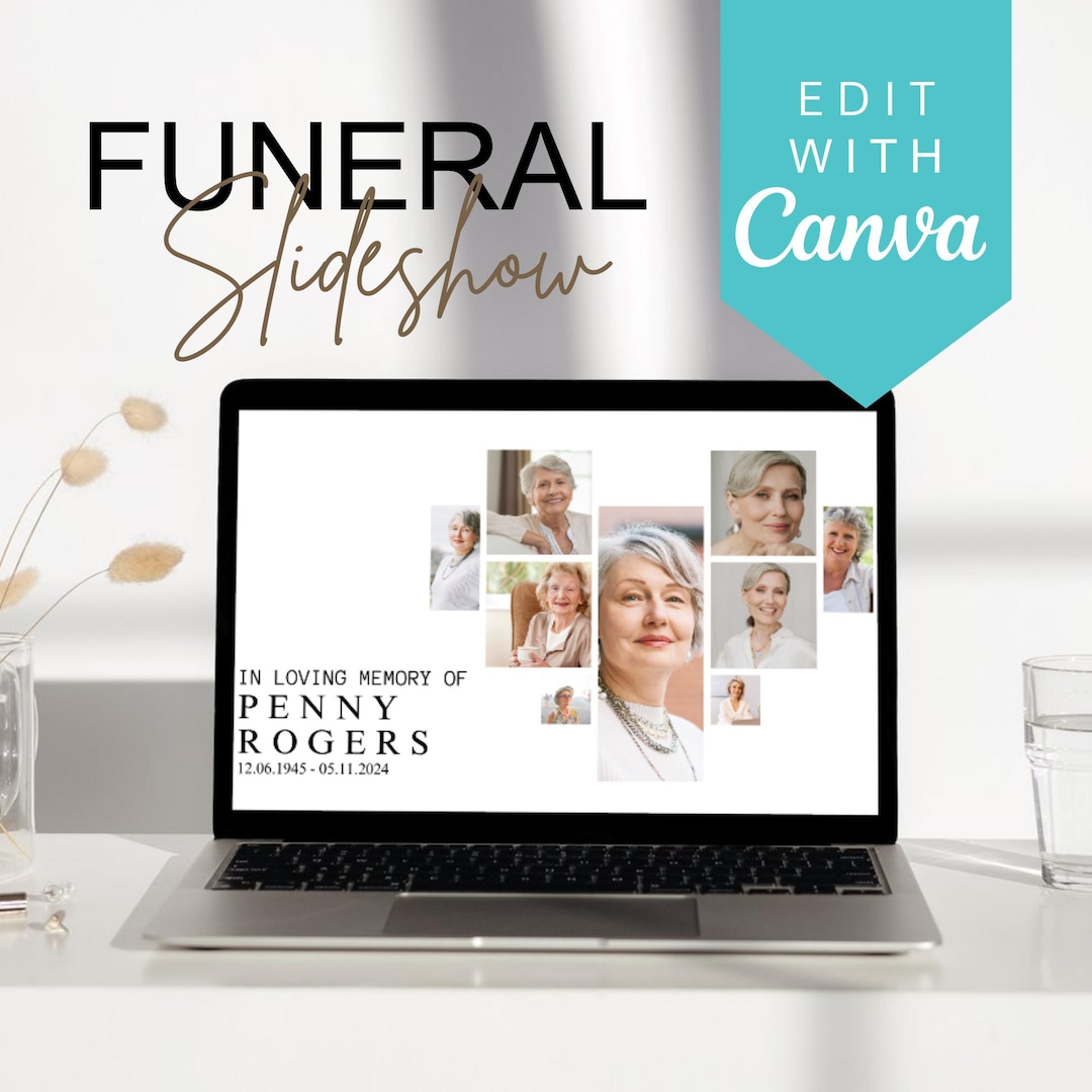 Heart Collage Funeral Slideshow for Memorial – Obituary Video Tribute ...