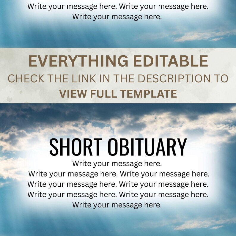 Celebration of Life Pet Obituary Funeral Slideshow Canva Template Cloud ...