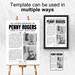 Celebration of Life Obituary Newspaper Template for Loss of Mother ...
