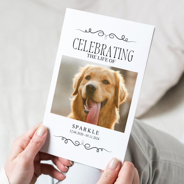 Pet Funeral Template - Etsy