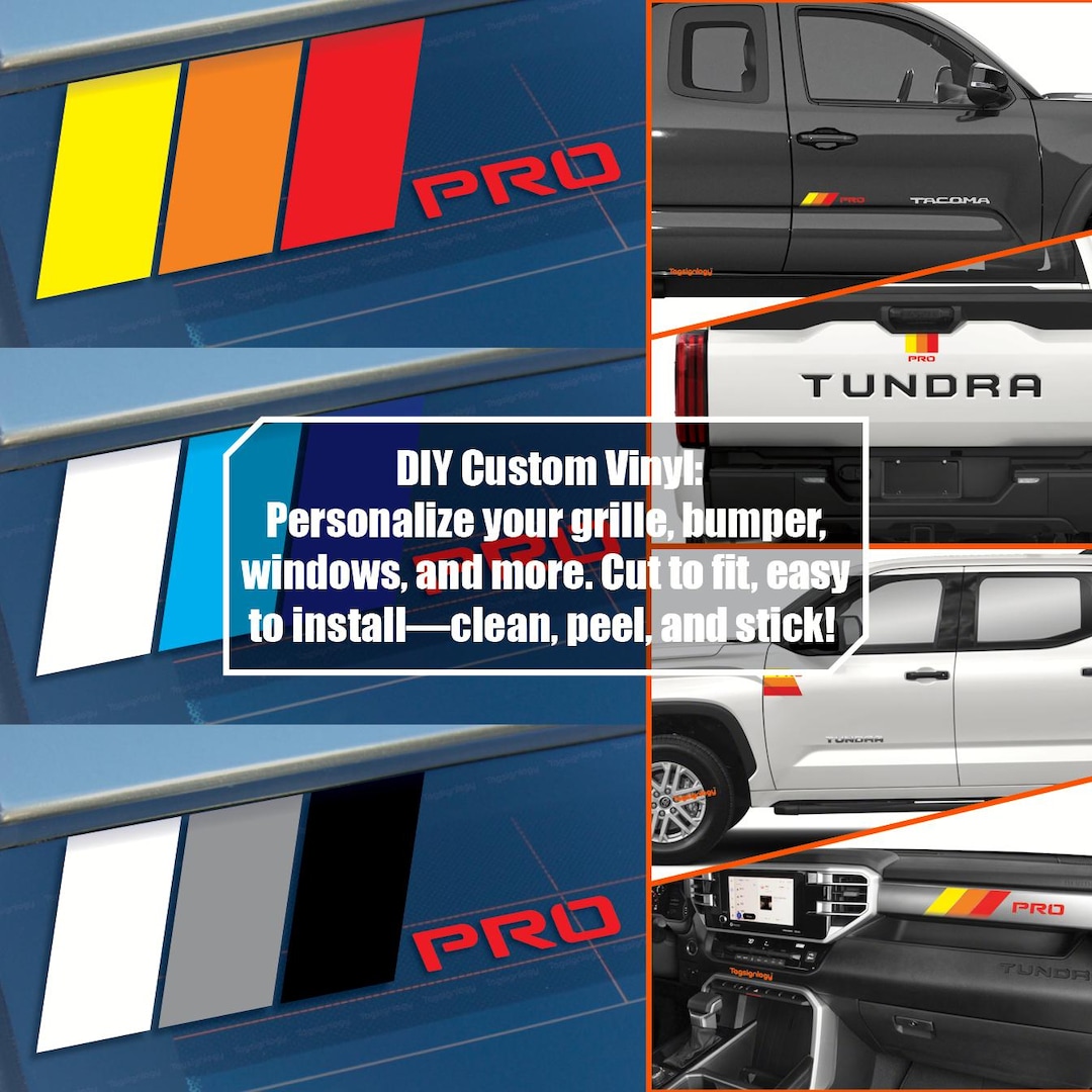 Tri-color Stripe Vinyl Decal Classic Retro DIY Decoration Sticker ...