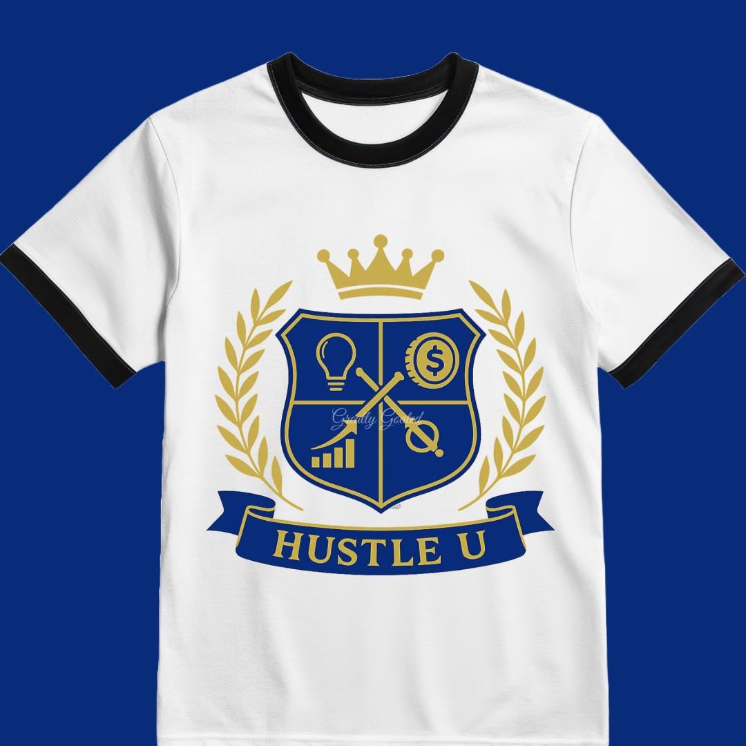 Hustle U Crest PNG – Instant Download | Business Emblem for Merch ...