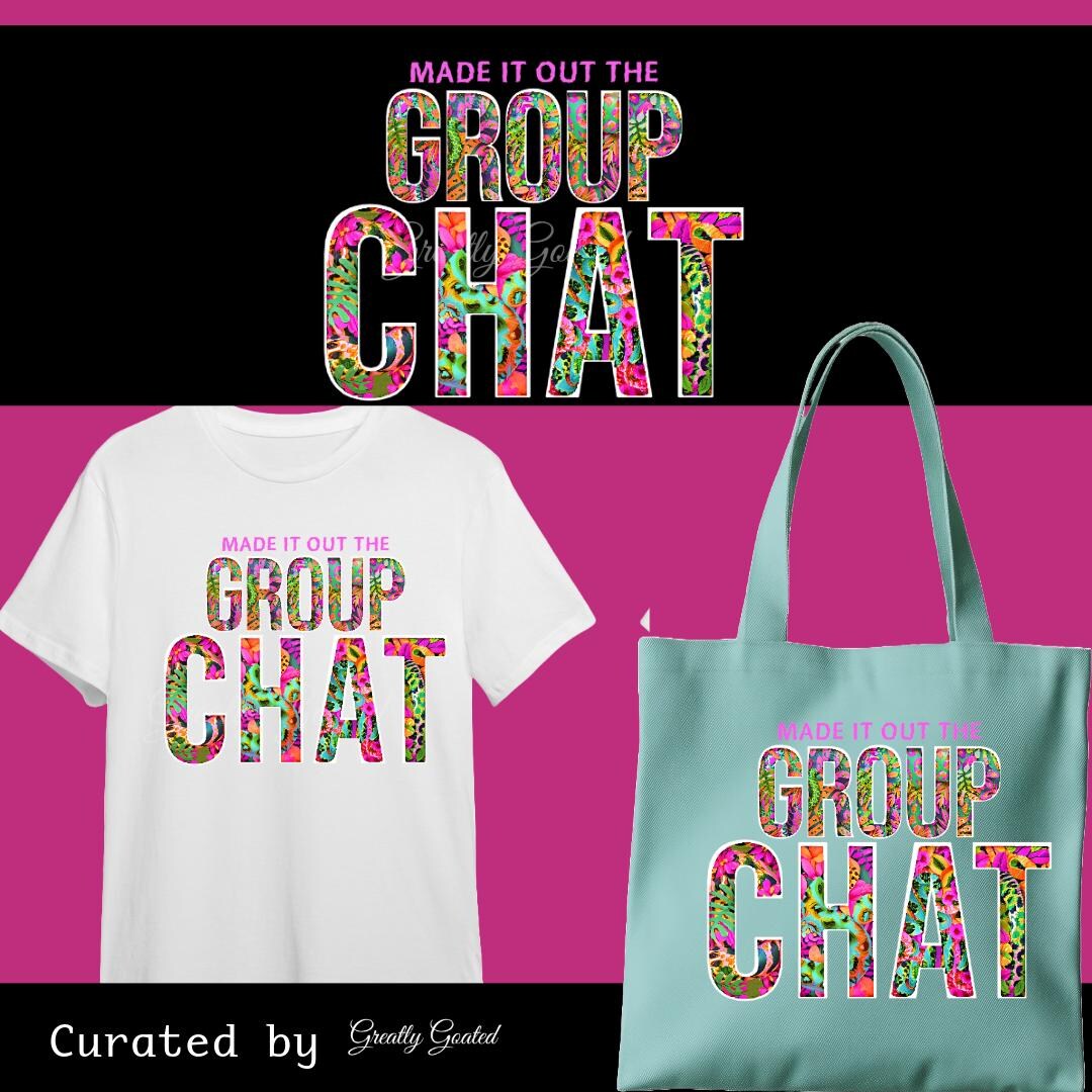Tropical Group Chat Text PNG | Instant Download Design - Etsy
