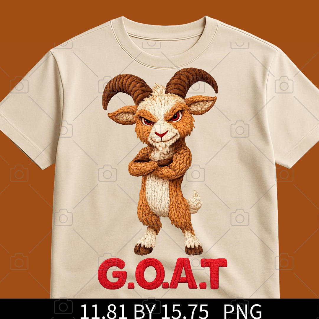 GOAT Mascot PNG | Mean Goat Knit Design | G.O.A.T Shirt Graphic ...