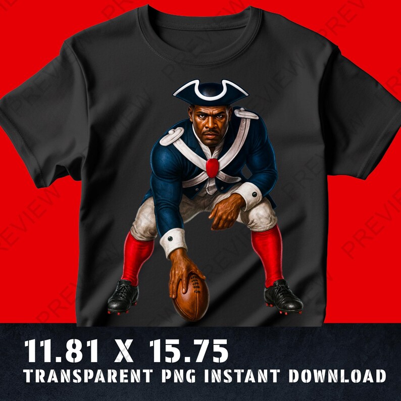 Patriot Football Player Mascot PNG | Colonial Sports Mascot Clipart ...