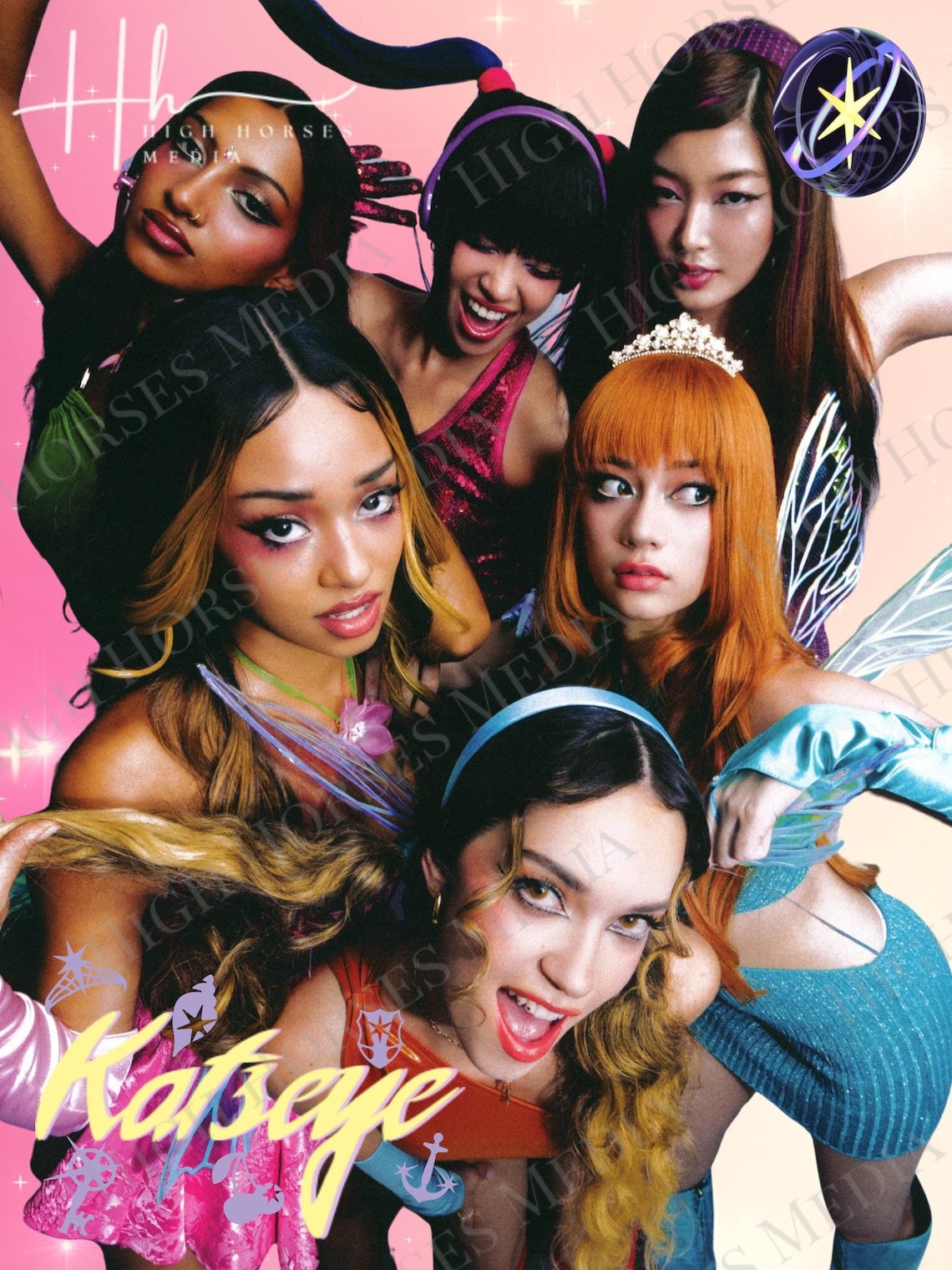 KATSEYE as Winx Club Digital Poster – Winx Club X KATSEYE Digital Art ...