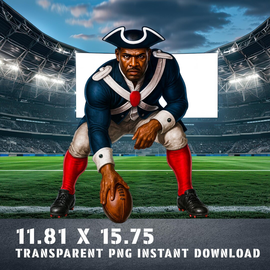 Patriot Football Player Mascot PNG | Colonial Sports Mascot Clipart ...