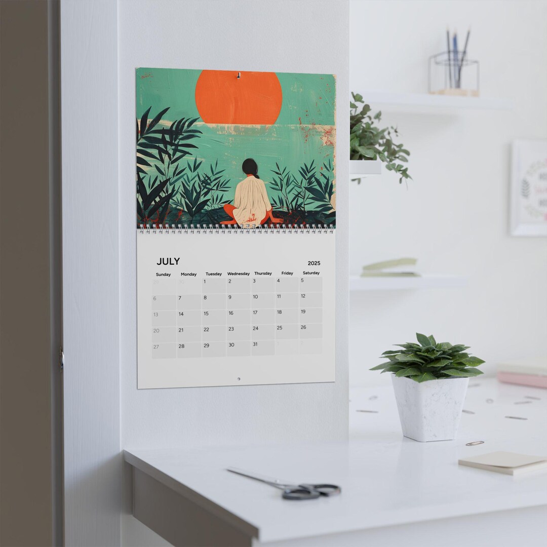 Boho Landscape Calendar 2025, Boho Style Calendar 2025, Wall Calendar ...