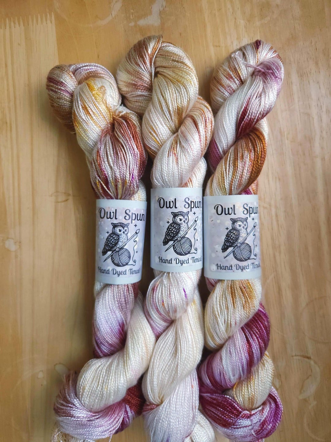Tencel Plant Based Vegan Hand Dyed Yarn 5/2 or 10/2 - 100g 3.5oz Skein ...