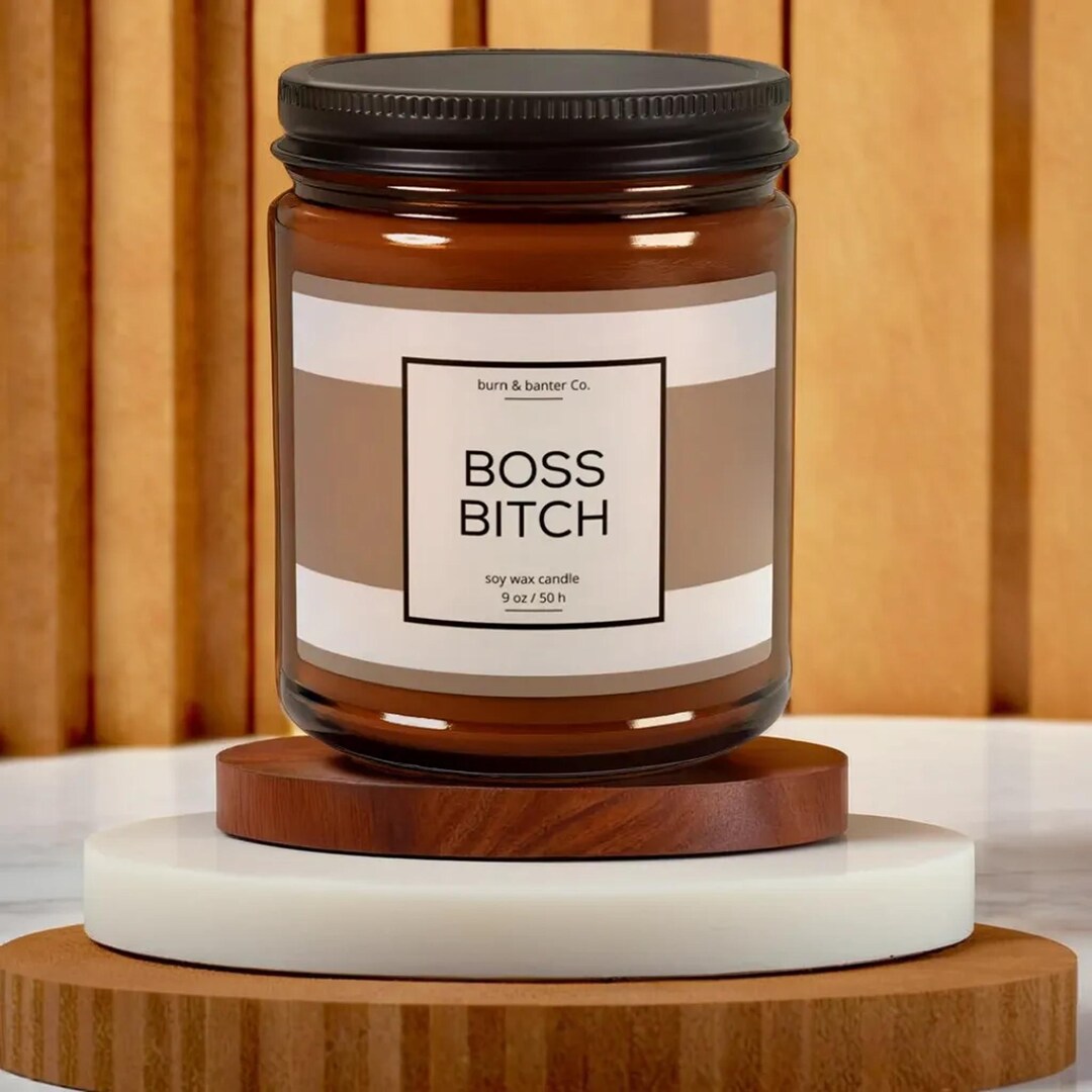 Boss Bitch Soy Candle Gift | Funny Candles | Funny Gifts for Her ...