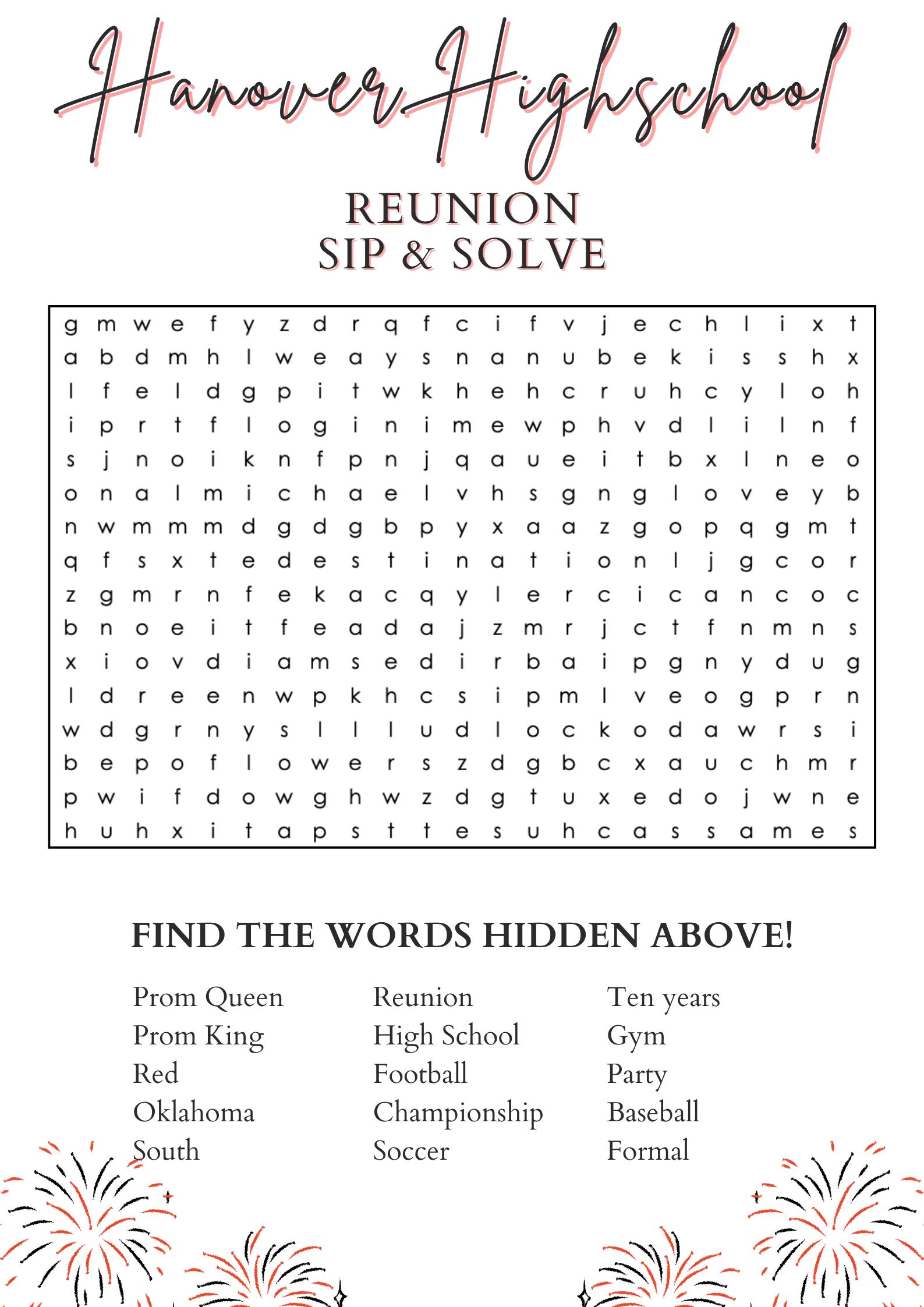 Custom Event Word Search - Etsy