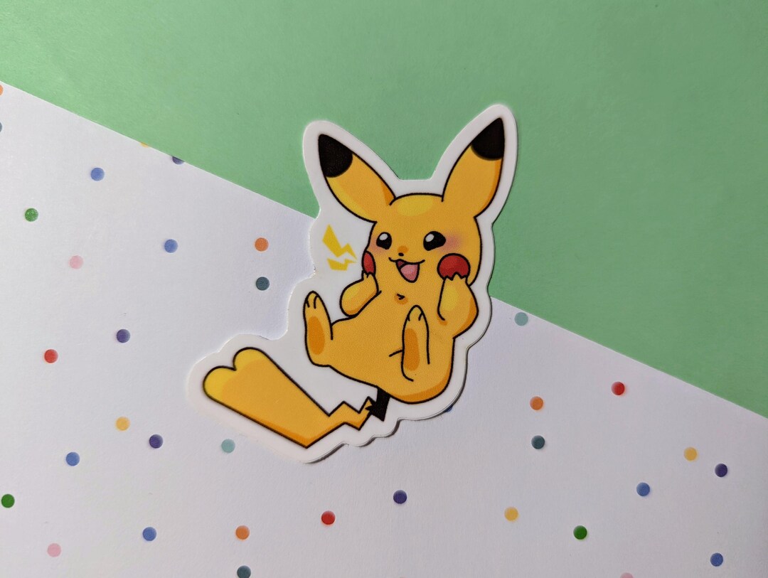 Pikachu Vinyl Sticker - Etsy