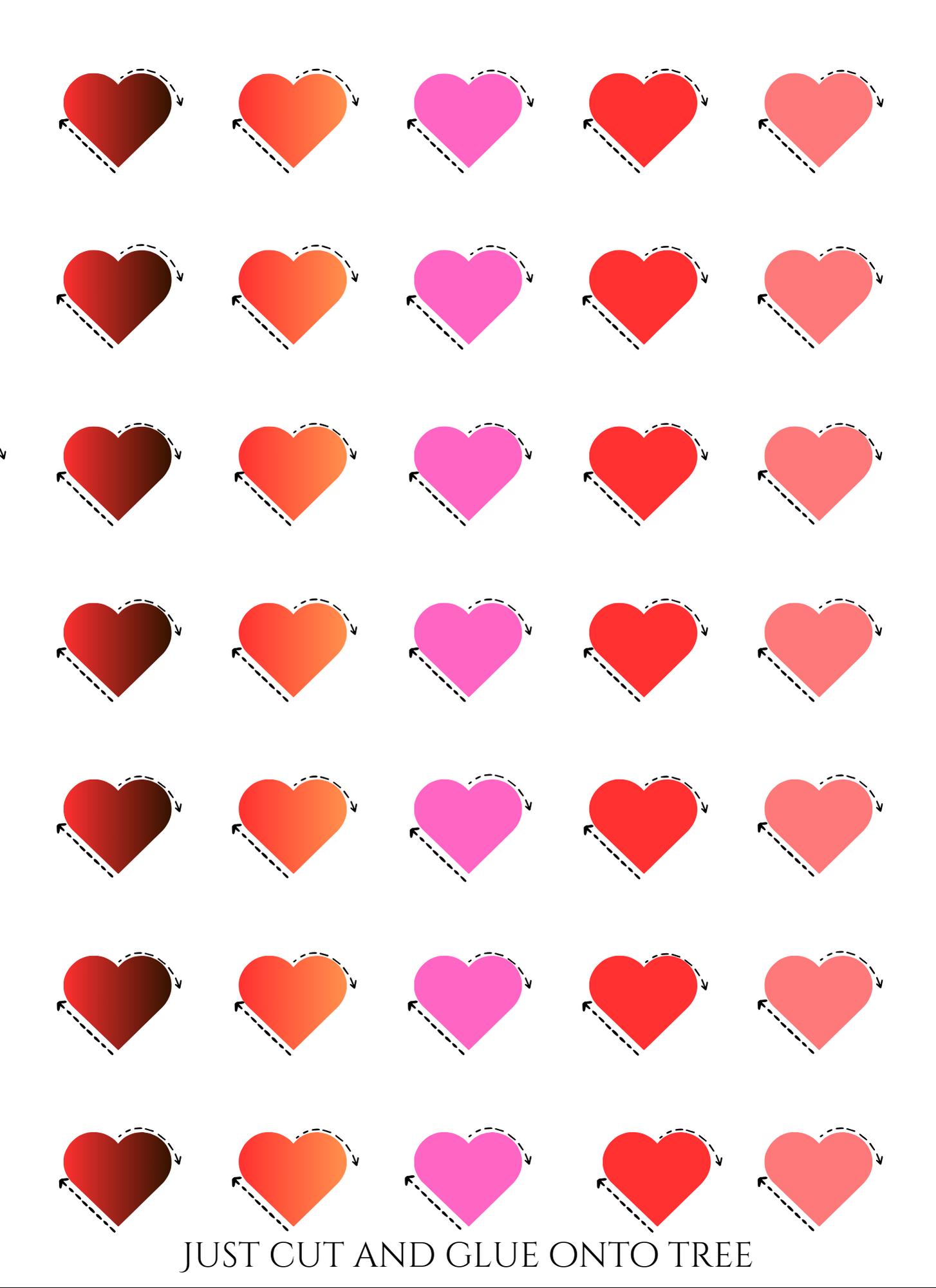 Valentines Day Craft! Just Cut and Glue the Hearts Onto the Tree. Cute ...