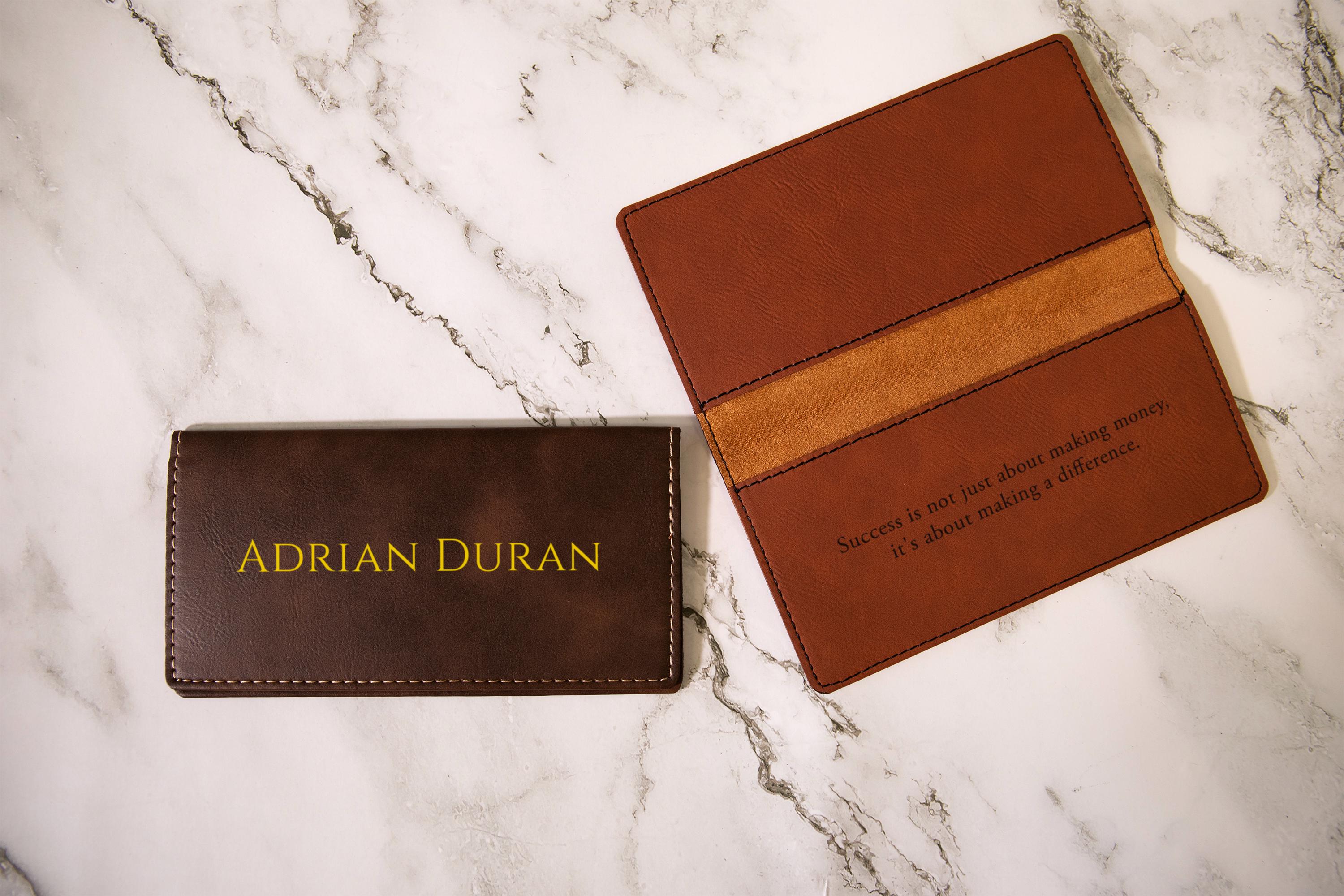 Leather Checkbook Cover, Personalized Checkbook Wallet, Custom ...