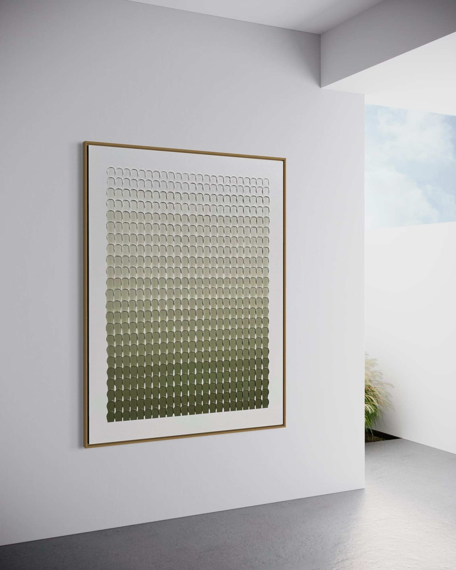 Large Green Gradient Abstract Wall Art | Textured Original Paintings on ...