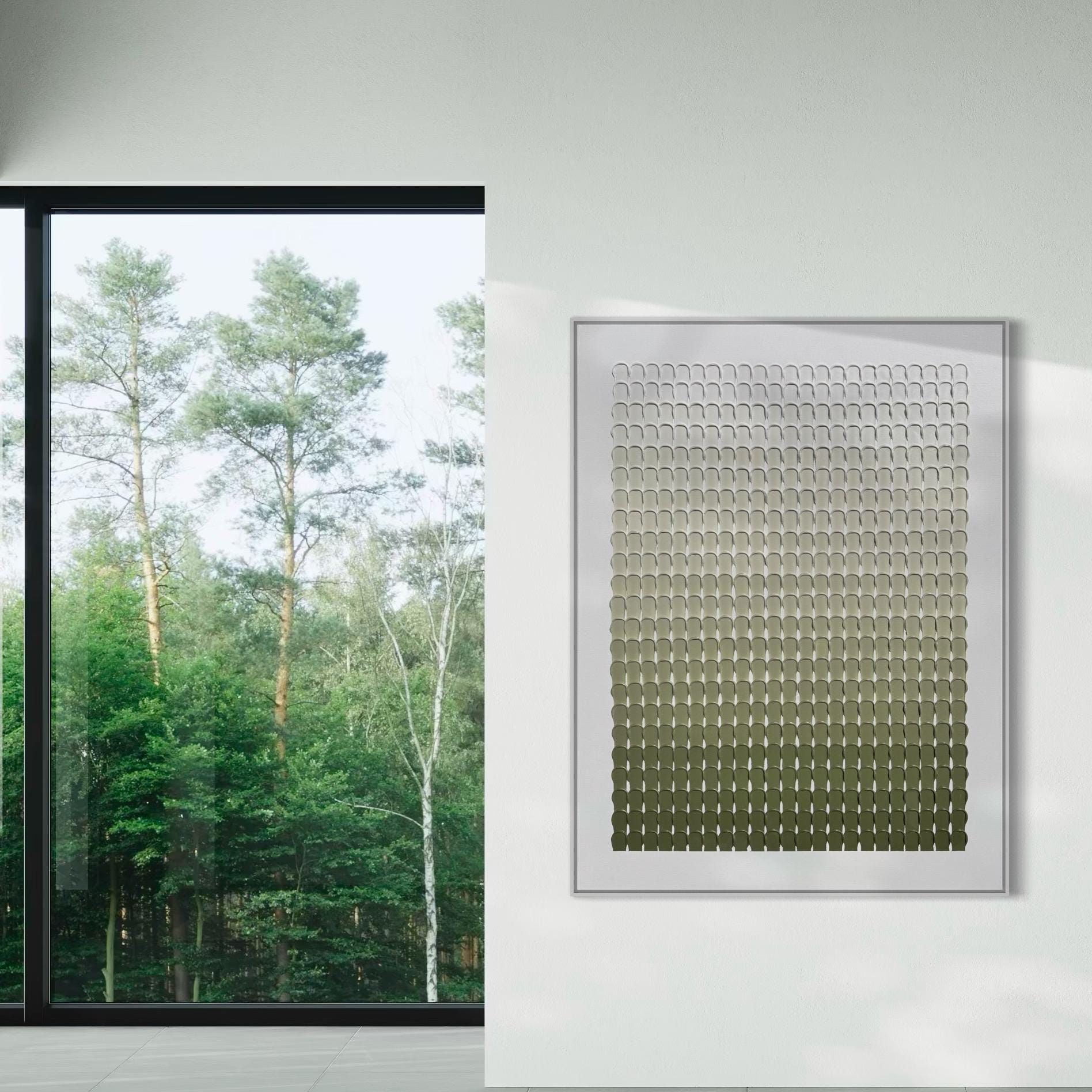 Large Green Gradient Abstract Wall Art | Textured Original Paintings on ...