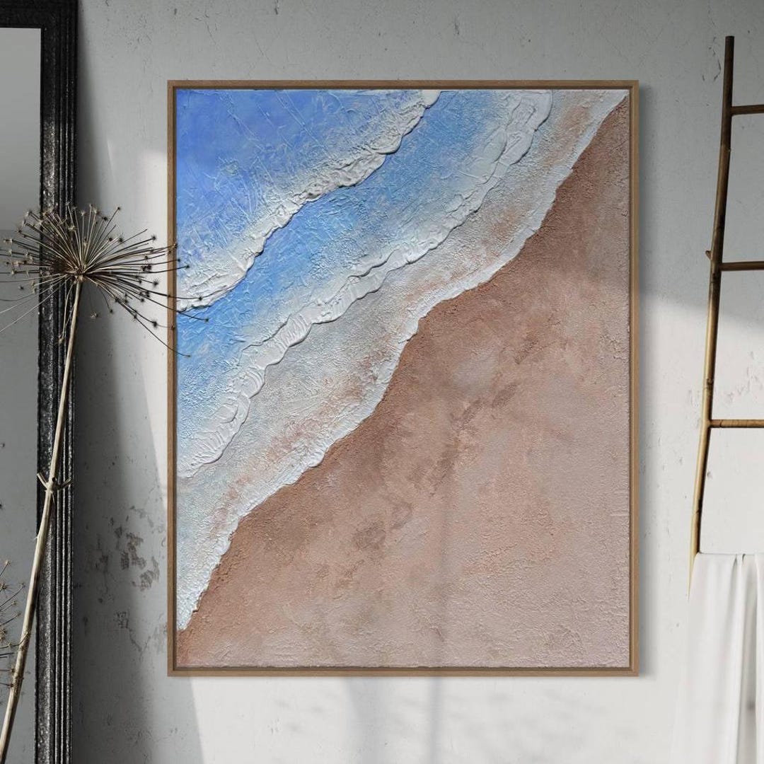 Ocean Wave Texture Art - Nautical Modern Wall Decor | Abstract Ocean ...