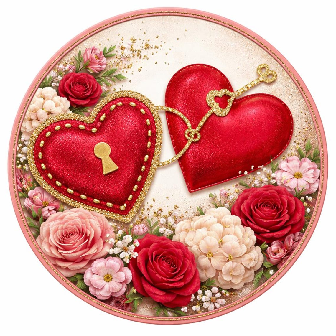 Valentine Heart Lock & Key Wreath Sign - Etsy