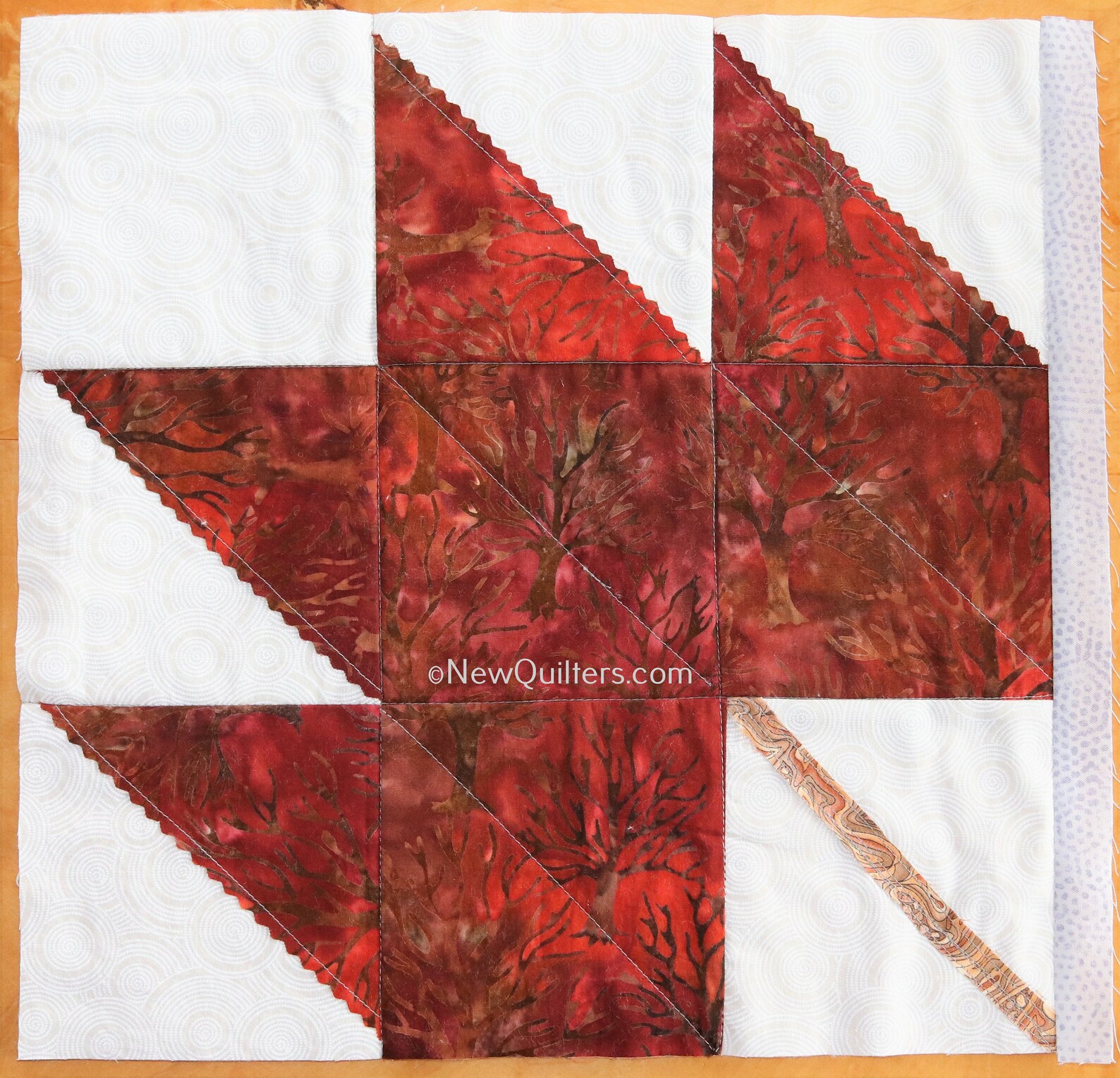 Maple Leaf Nine Patch Quilt-as-you-go Pattern PDF Download - Etsy