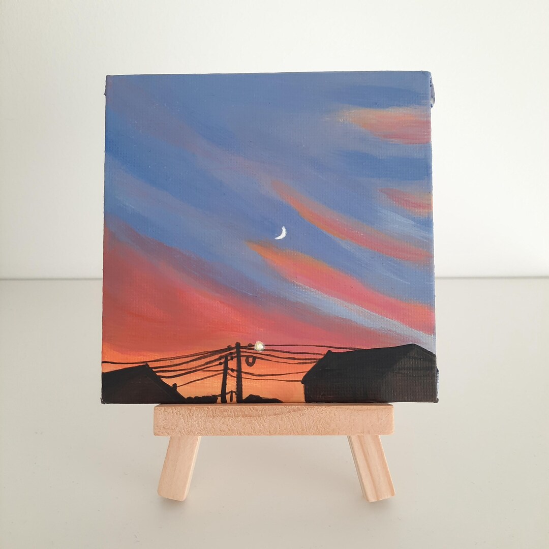 Sky Painting, Mini Sky Painting, Landscape Art, Small Art, Small ...