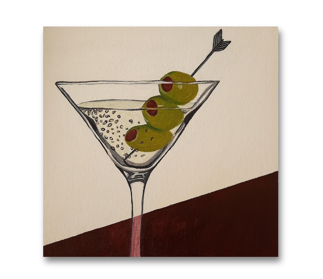 Martini Art, Martini Painting, Dry Martini, Food Art, Food Painting ...