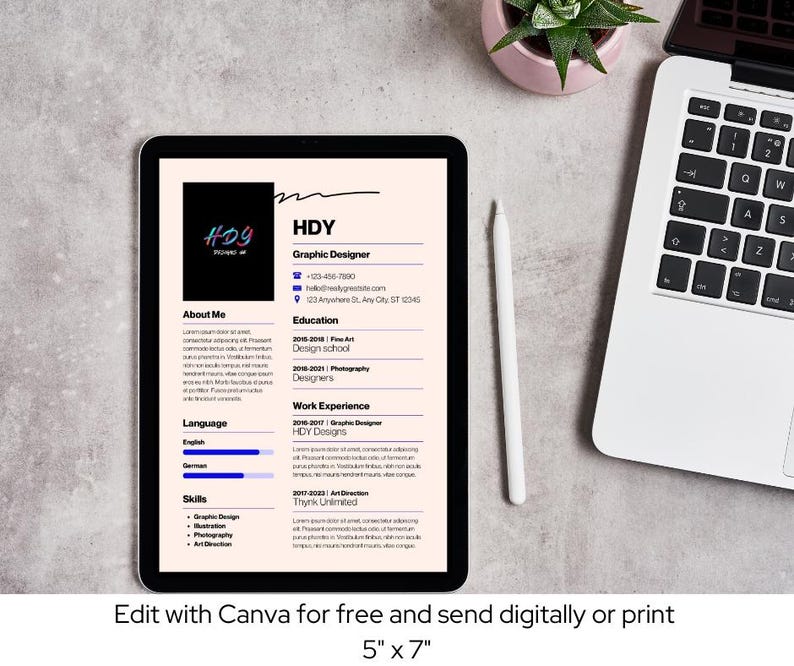 Editable CV Job Template, Job CV, CV Template, Resume Template, Resume ...