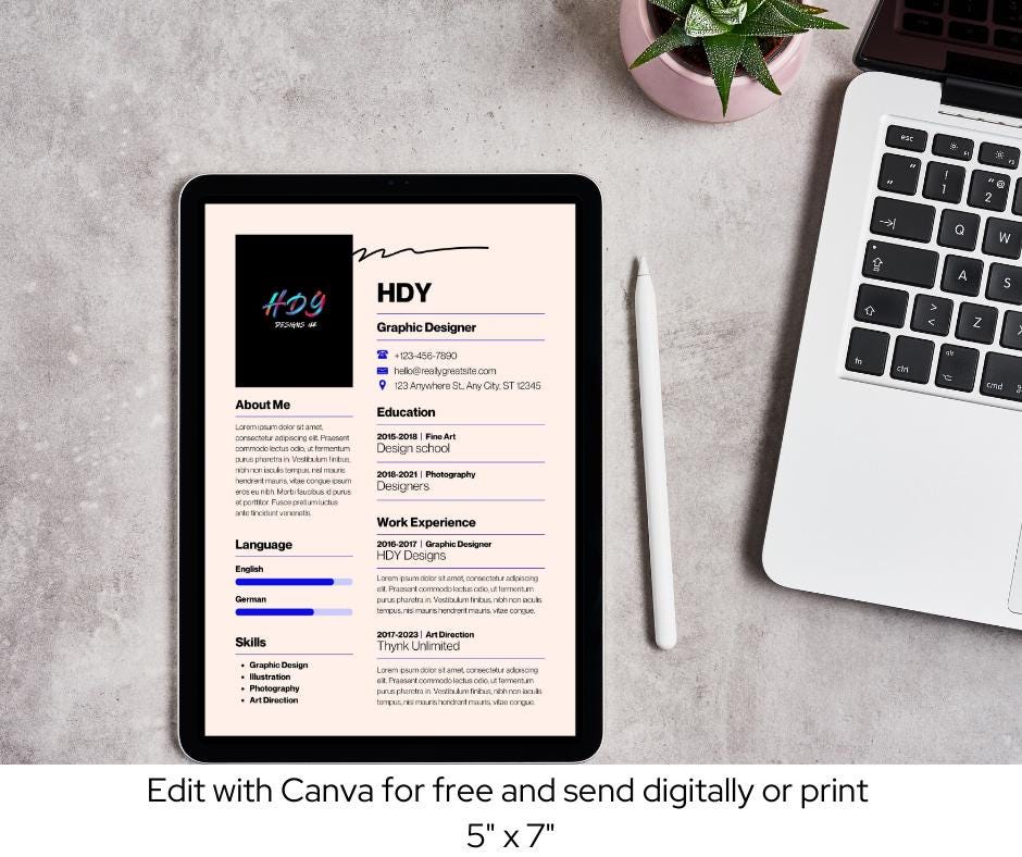 Editable CV Job Template, Job CV, CV Template, Resume Template, Resume ...