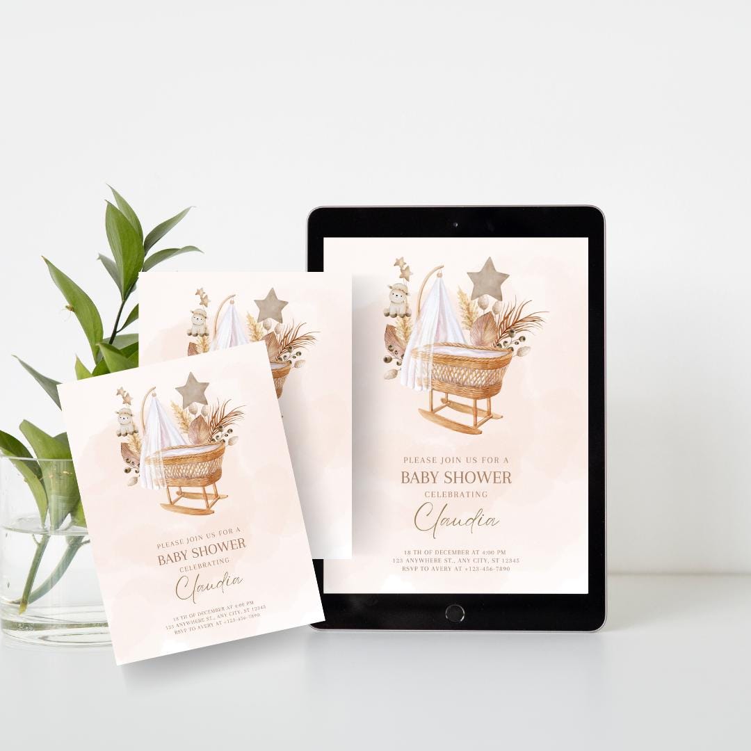 Editable Baby Shower Invitation, Baby Shower, Party Invitations, Baby ...