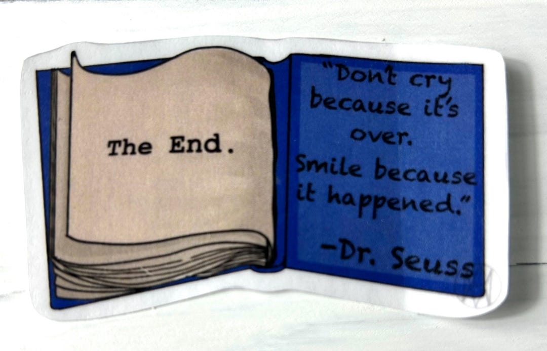 The End. Book Sticker - Etsy