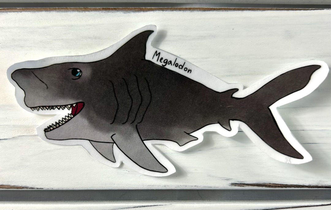 Megalodon Sticker - Etsy
