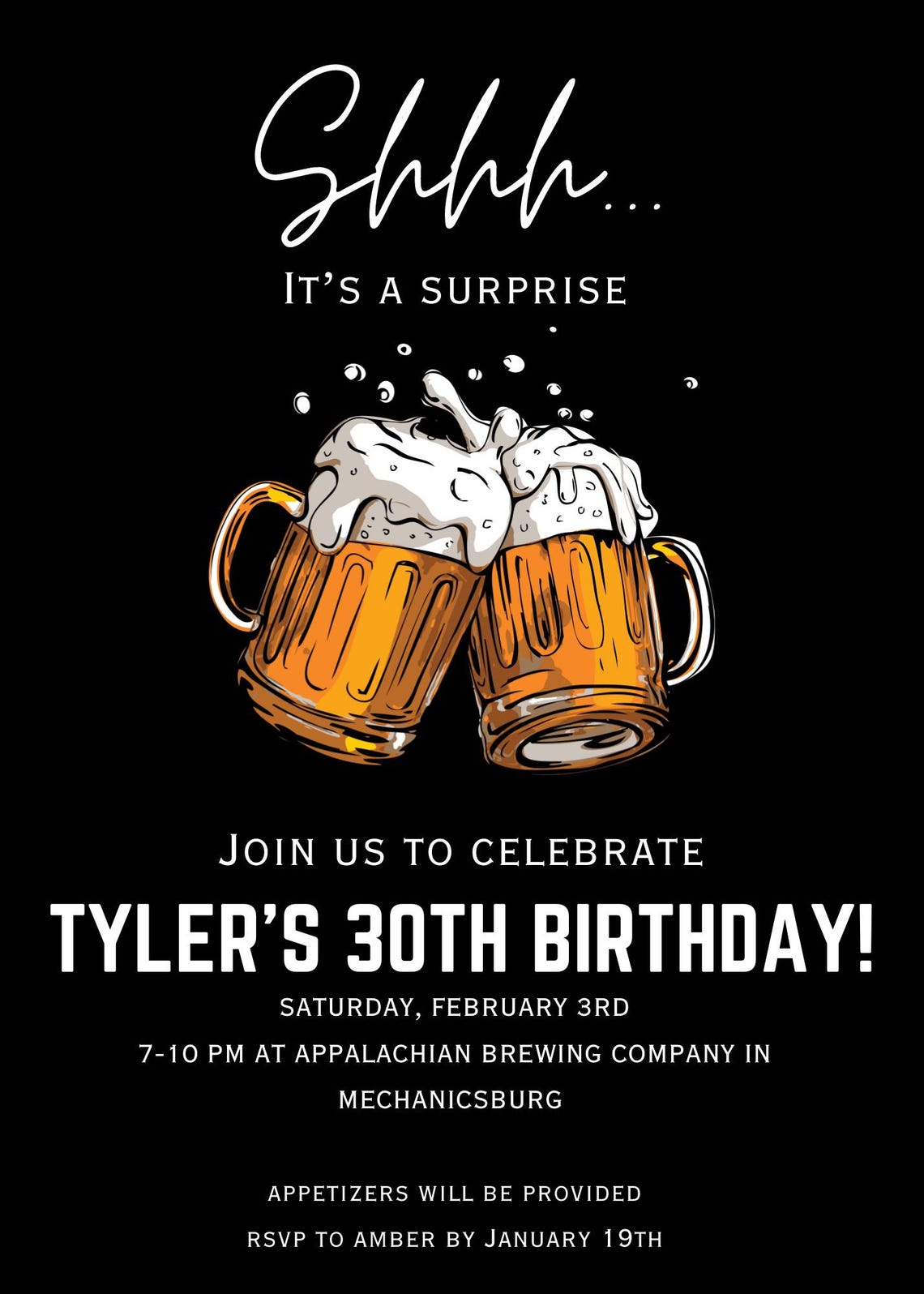 Beer Surprise Birthday Invite - Etsy