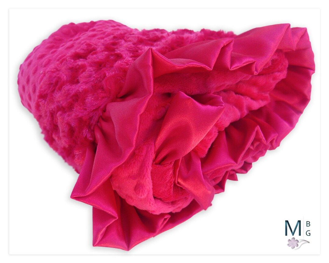 Personalized Red minky Dot and Rose Swirl Baby Blanket, Red Minky baby ...