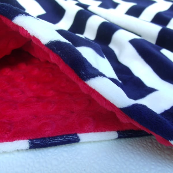 Navy and Red Chevron - Etsy