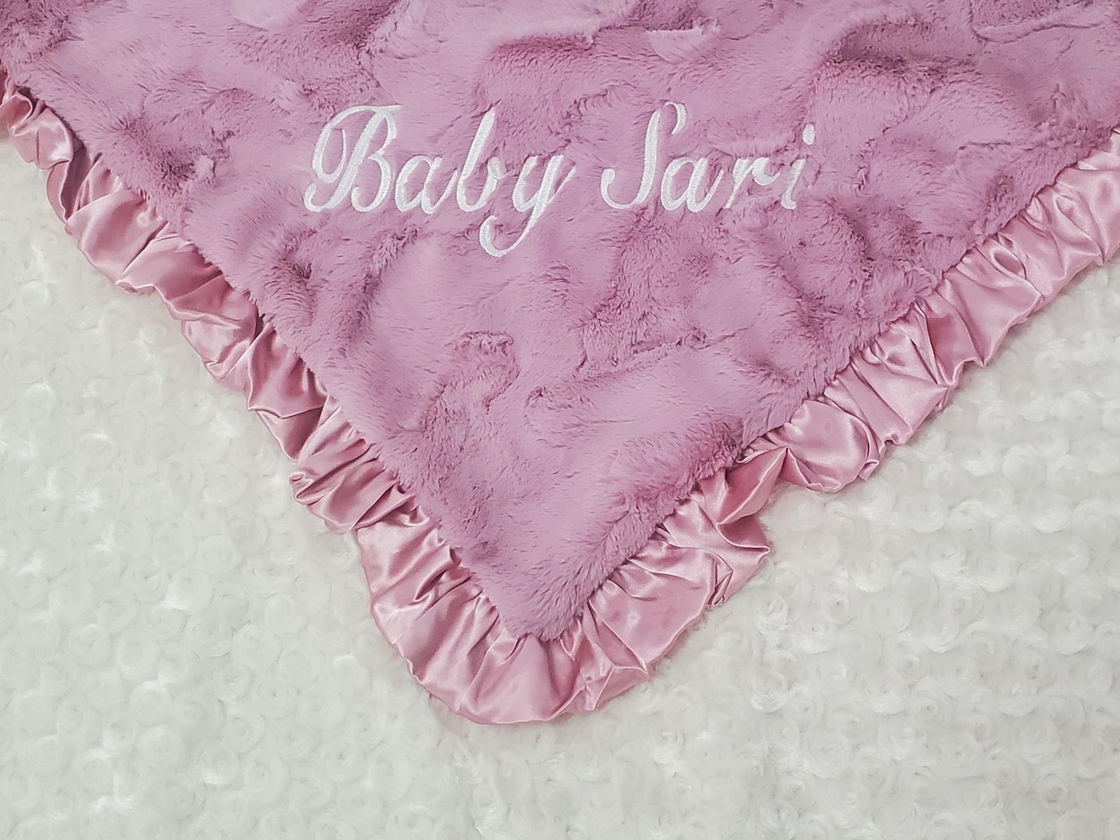 Personalized Woodrose Hide Minky Baby Blanket or Choose Your Fabric ...