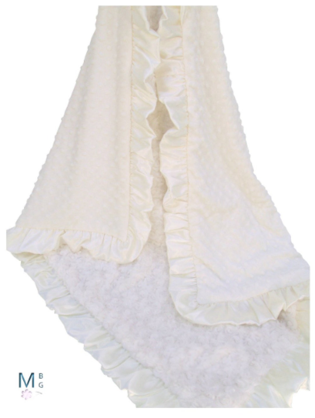 Personalized Creamy Ivory Rose Swirl Minky Baby Blanket, - Etsy Sweden