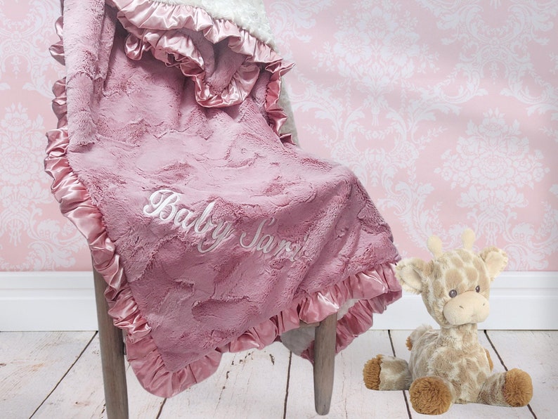 Personalized Woodrose Hide Minky Baby Blanket or Choose Your Fabric ...