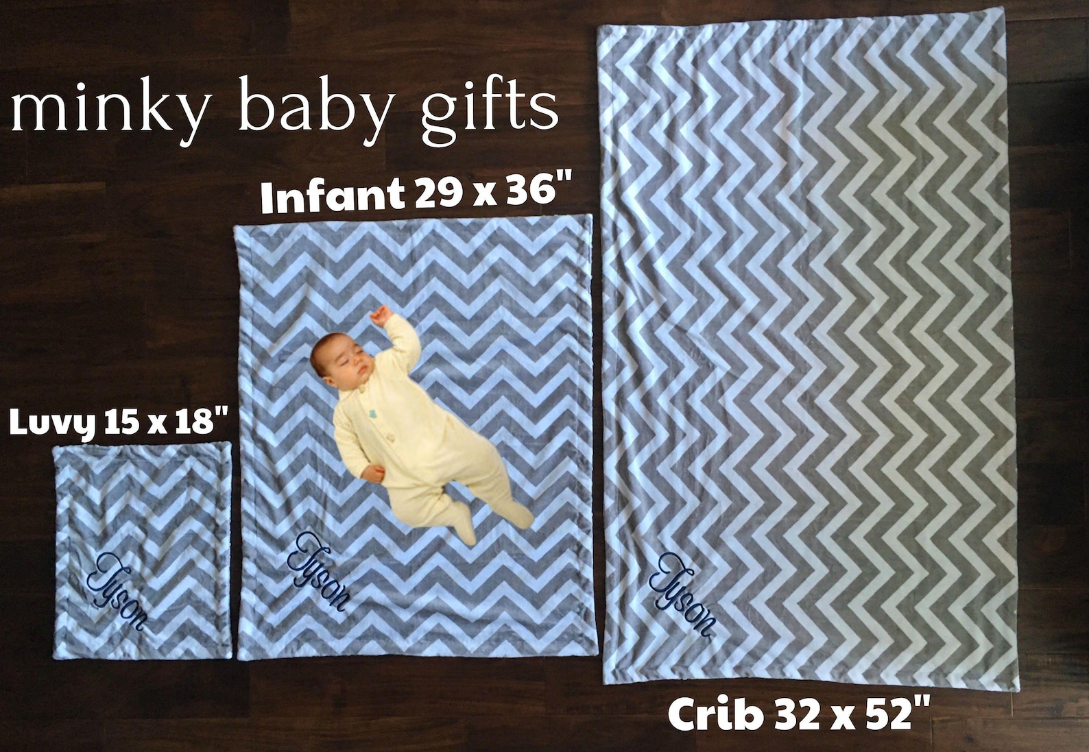 Personalized Woodrose Hide Minky Baby Blanket or Choose Your Fabric ...