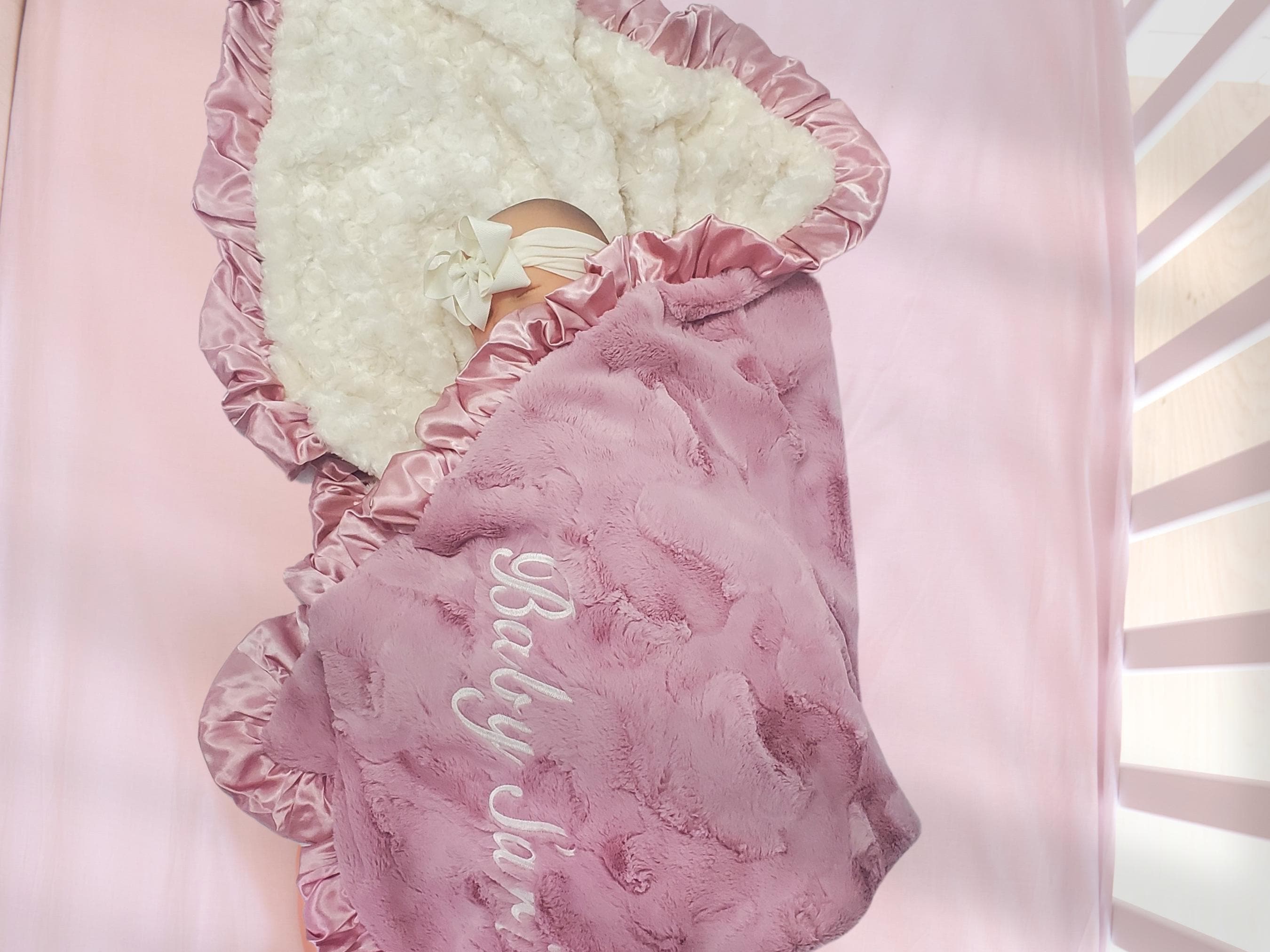 Personalized Woodrose Hide Minky Baby Blanket or Choose Your Fabric ...
