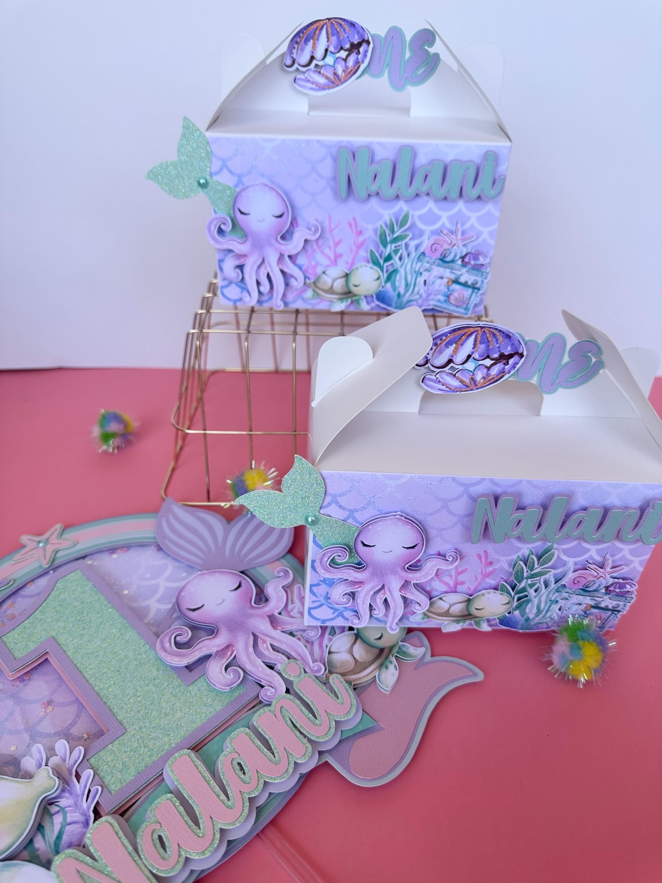 Under the Sea Favor Boxes: Decorated Gable Boxes - Etsy