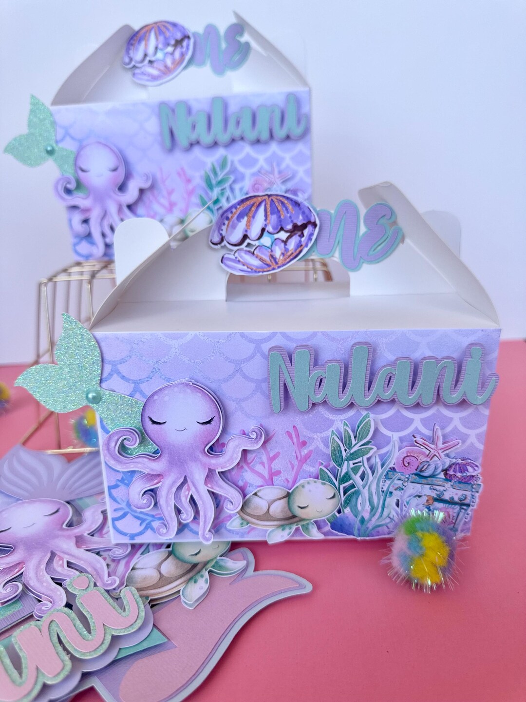 Under the Sea Favor Boxes: Decorated Gable Boxes - Etsy