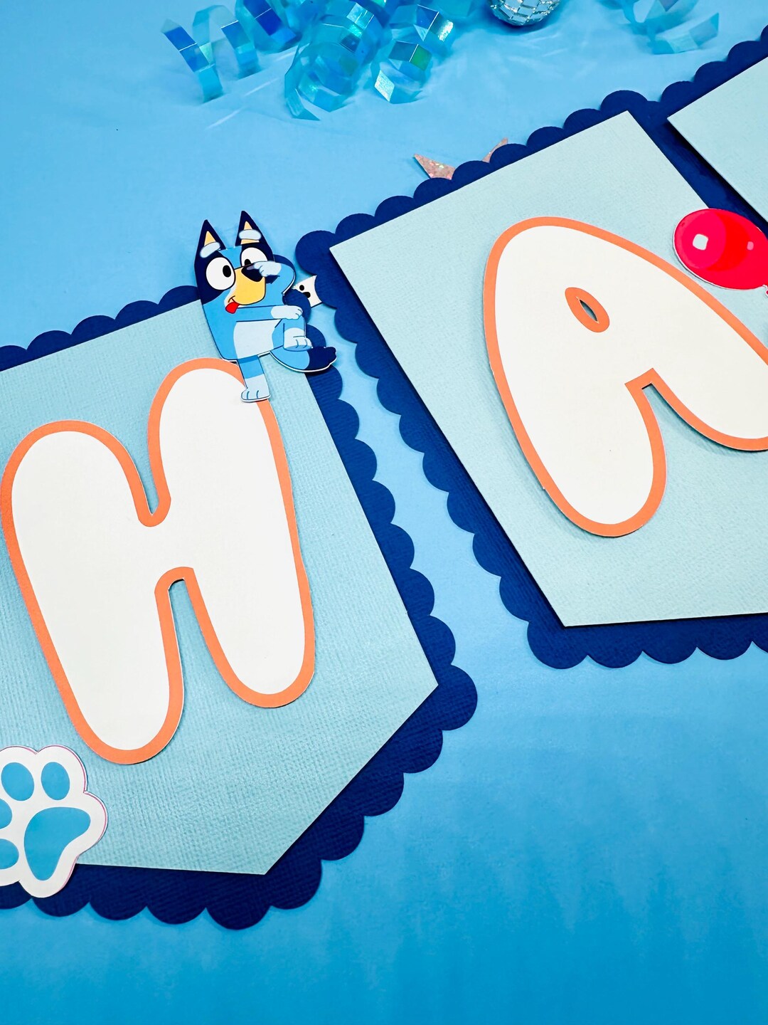 Bluey Birthday Banner /bluey High Chair Banner/party Decorations - Etsy