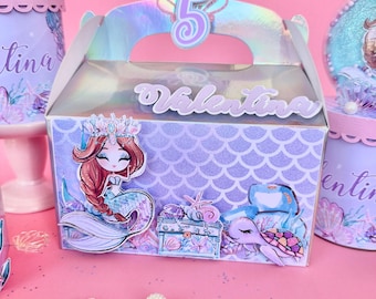 CUSTOM Seashell Favor Box, Mermaid Party Be Customized With ANY Design ...