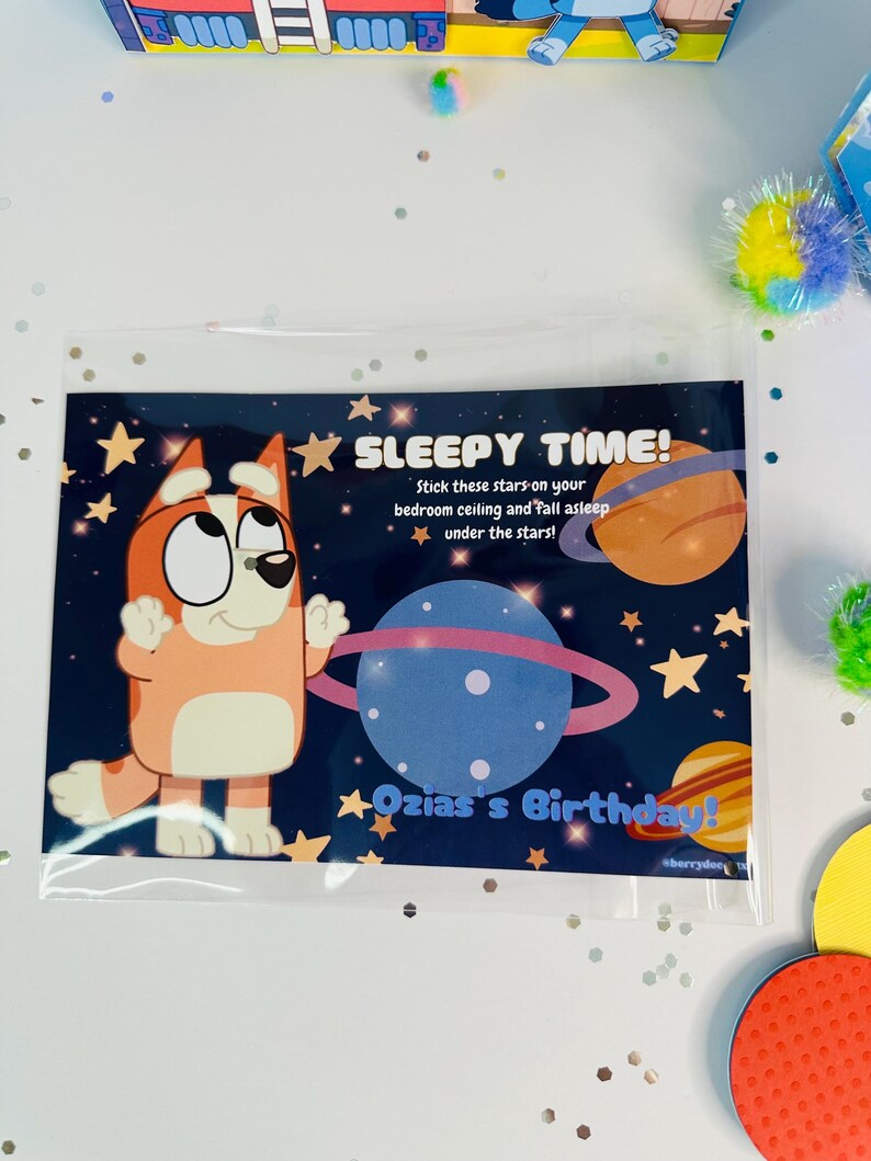 Bluey Themed Party Favors/bluey Birthday Party/ Sleepytime Bluey ...