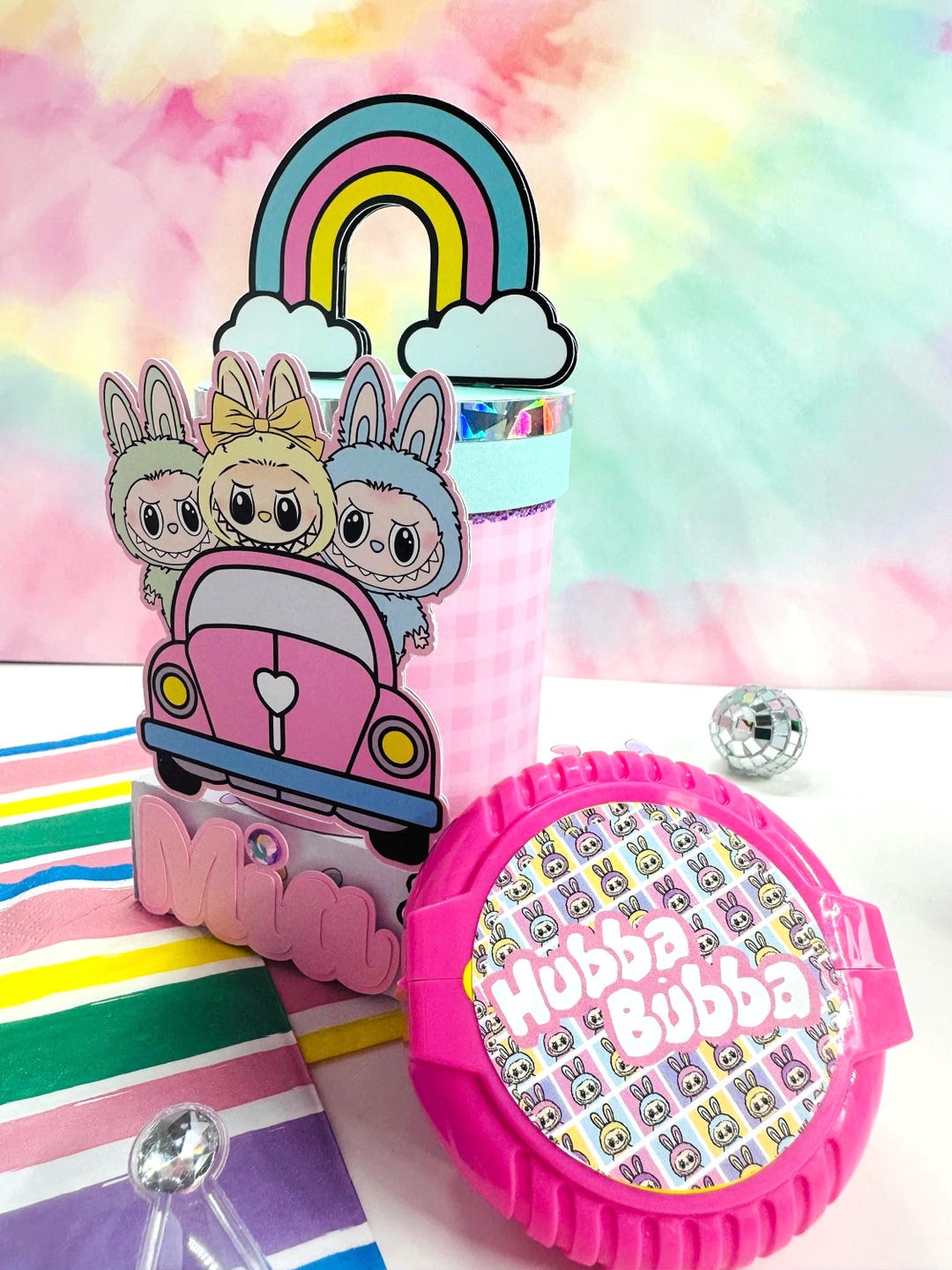 Labubu Party Favor Can Chip With Hubba Ubba/labubu Party Favors ...