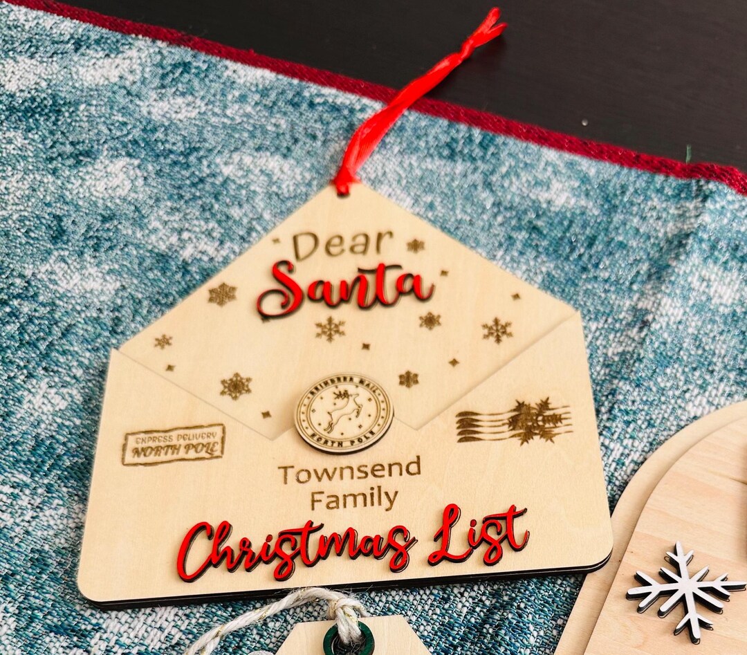 Letter to Santa Christmas Gift / Dear Santa Envelope Ornament ...