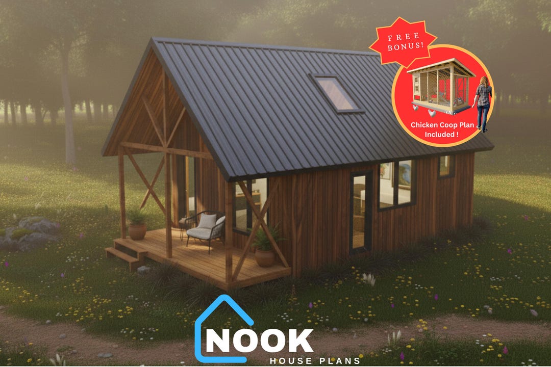 24x16 Tiny House Plans With Loft : Free Chicken Coop Plan (PDF Download ...