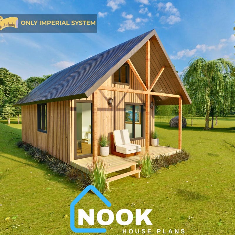 Small Cabin Plans - Etsy