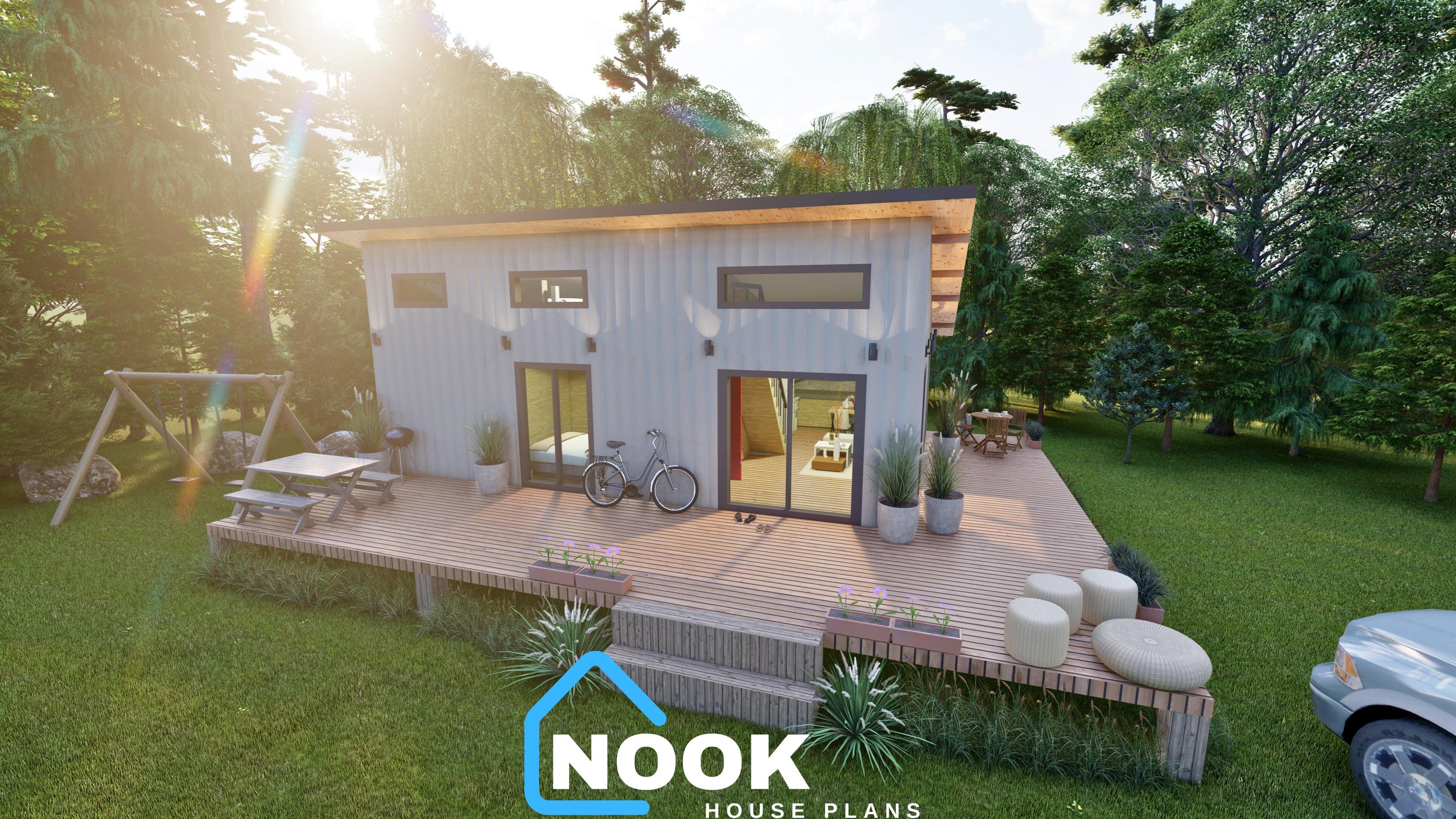 Modern Cabin House Plan: 24' X 32' Rustic Retreat Blueprint (PDF ...