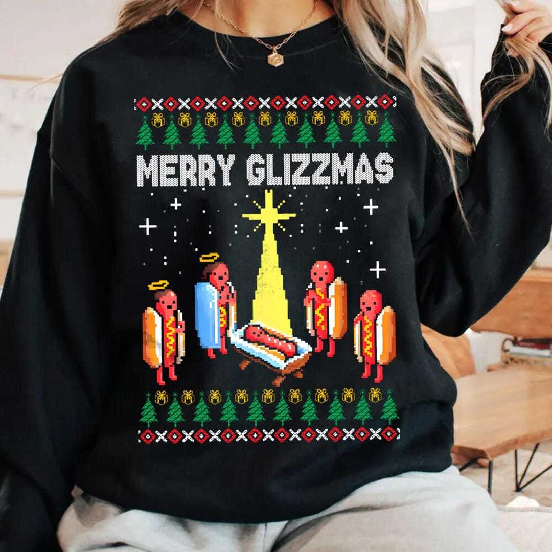 Merry Glizzmas Png, Funny Christmas Png, Merry Christmas Hot Dogs Shirt ...