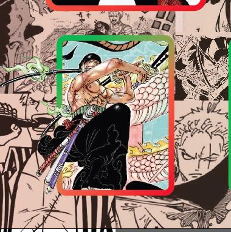 One Piece TCG Playmat 24x12 Inch File Design Zoro Manga - Etsy